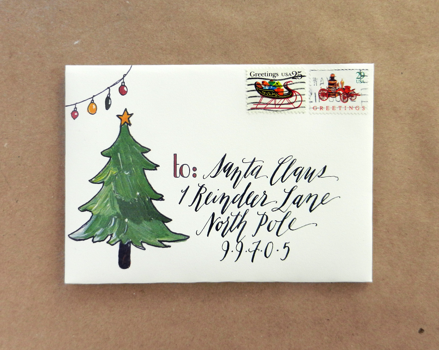 Printable Holiday Mail Art Envelopes Freebie The Postman s Knock