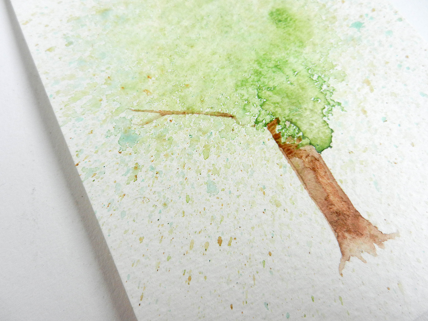 Spatter Watercolor Tree Tutorial | The Postman's Knock