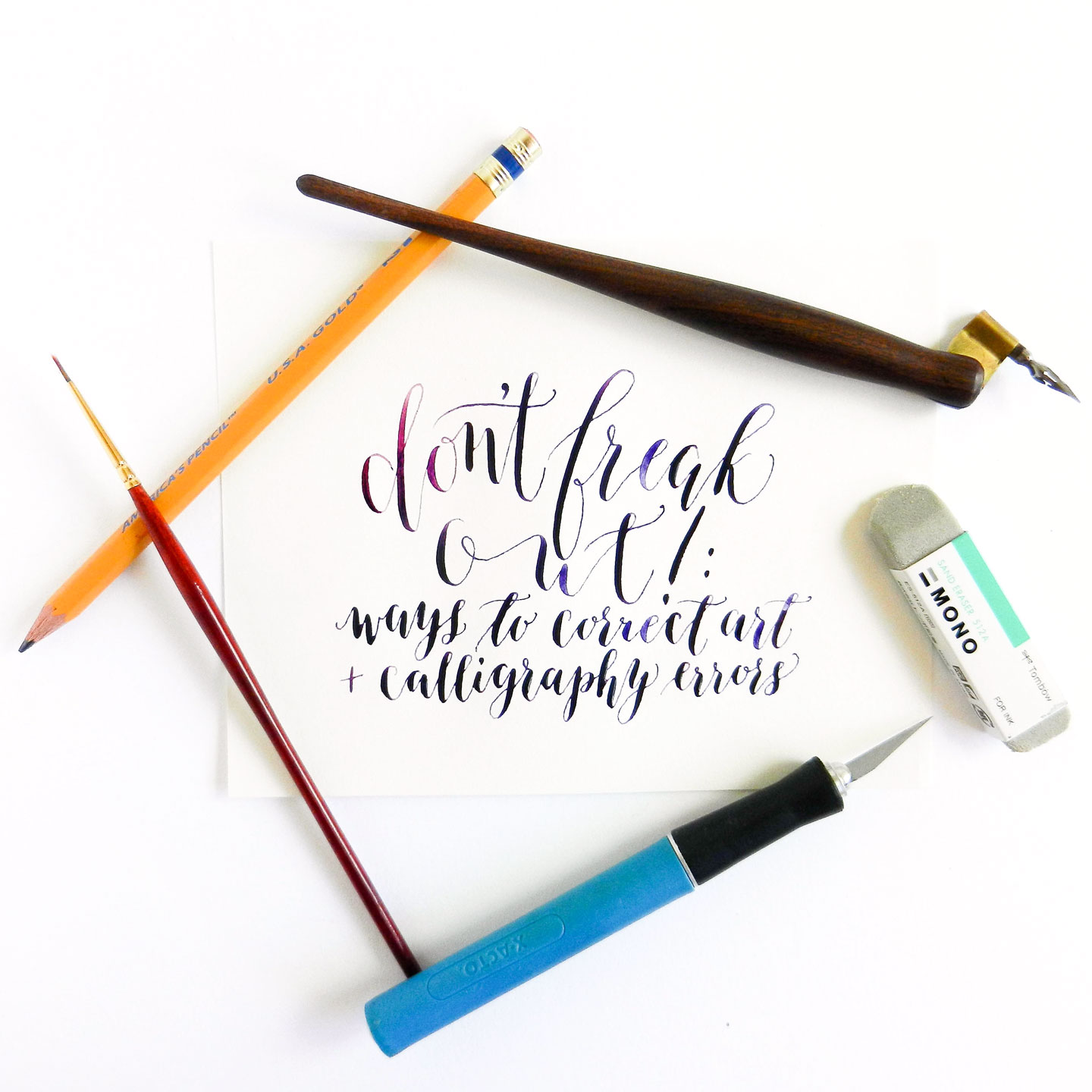 Don't Freak Out: 6 Ways to Correct Art & Calligraphy Errors | The ...