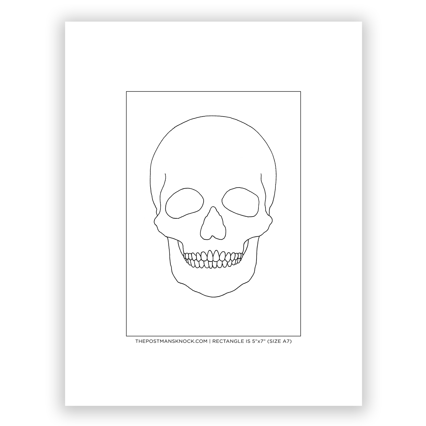 Skull Outline for Tracing (Free) | The Postman's Knock