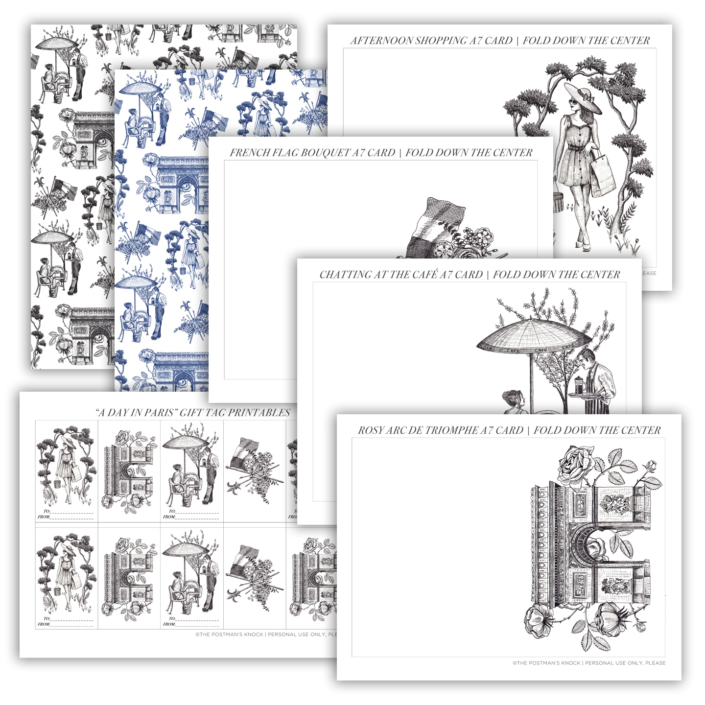 Parisian-Themed Printable Stationery Bundle | The Postman's Knock