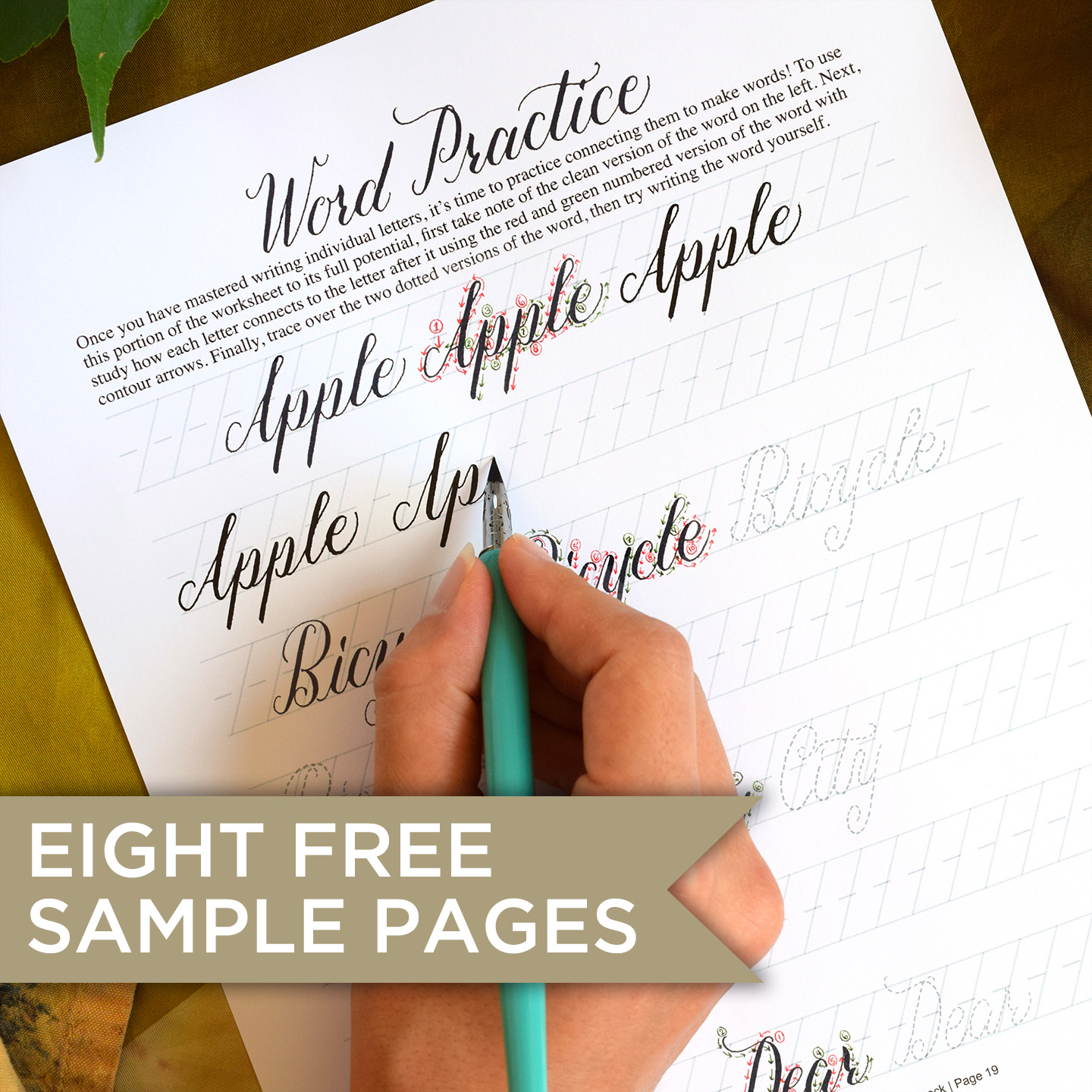 Free Sample Pages: Beth Style Calligraphy Worksheet Set – The Postman’s ...