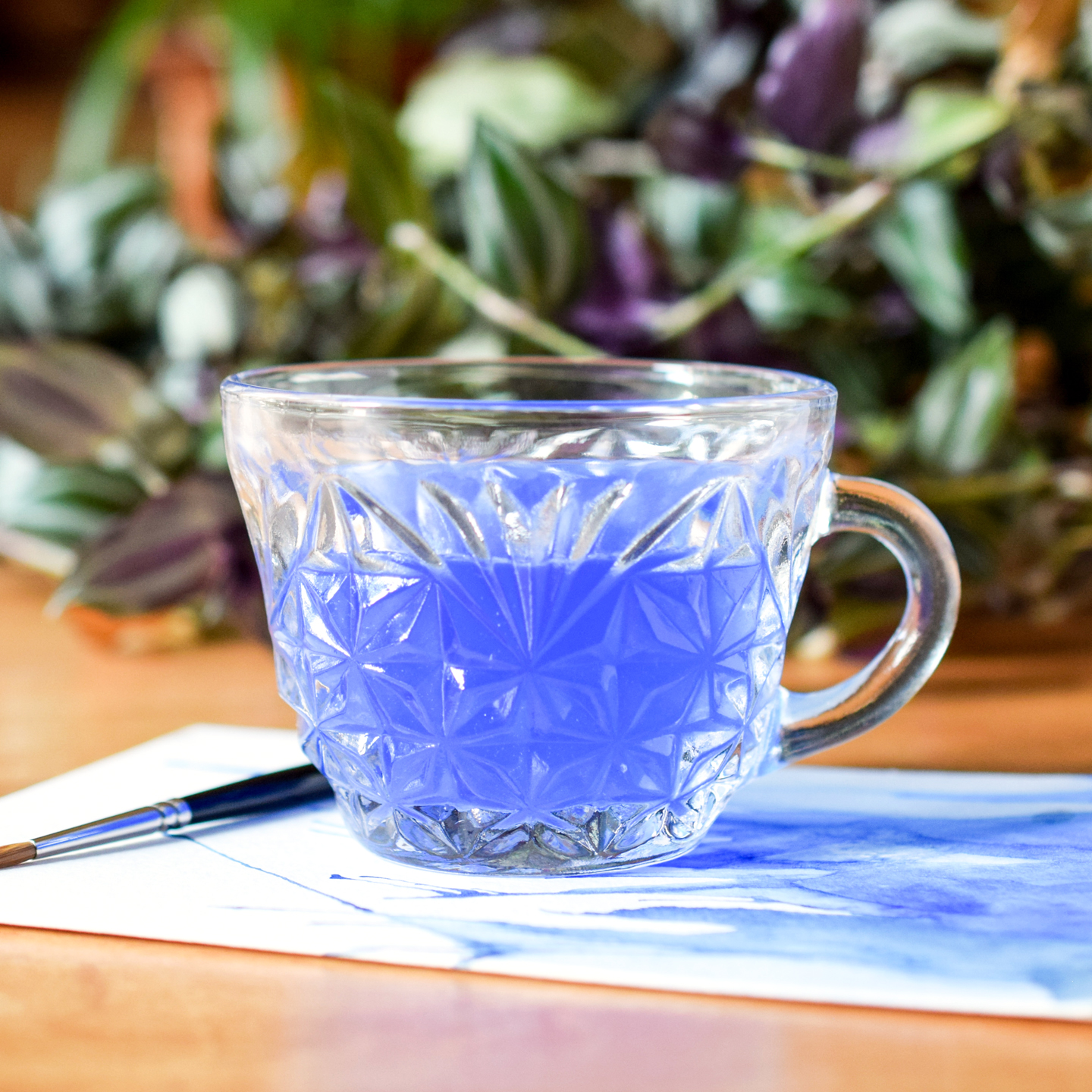 Pressed Glass Art Water Cup – The Postman's Knock