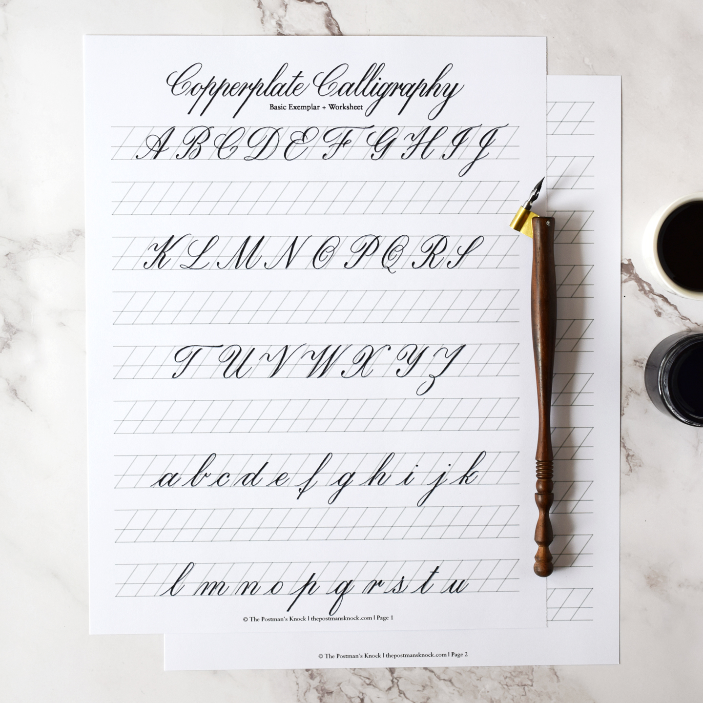 Basic Copperplate Exemplar + Practice – The Postman’s Knock