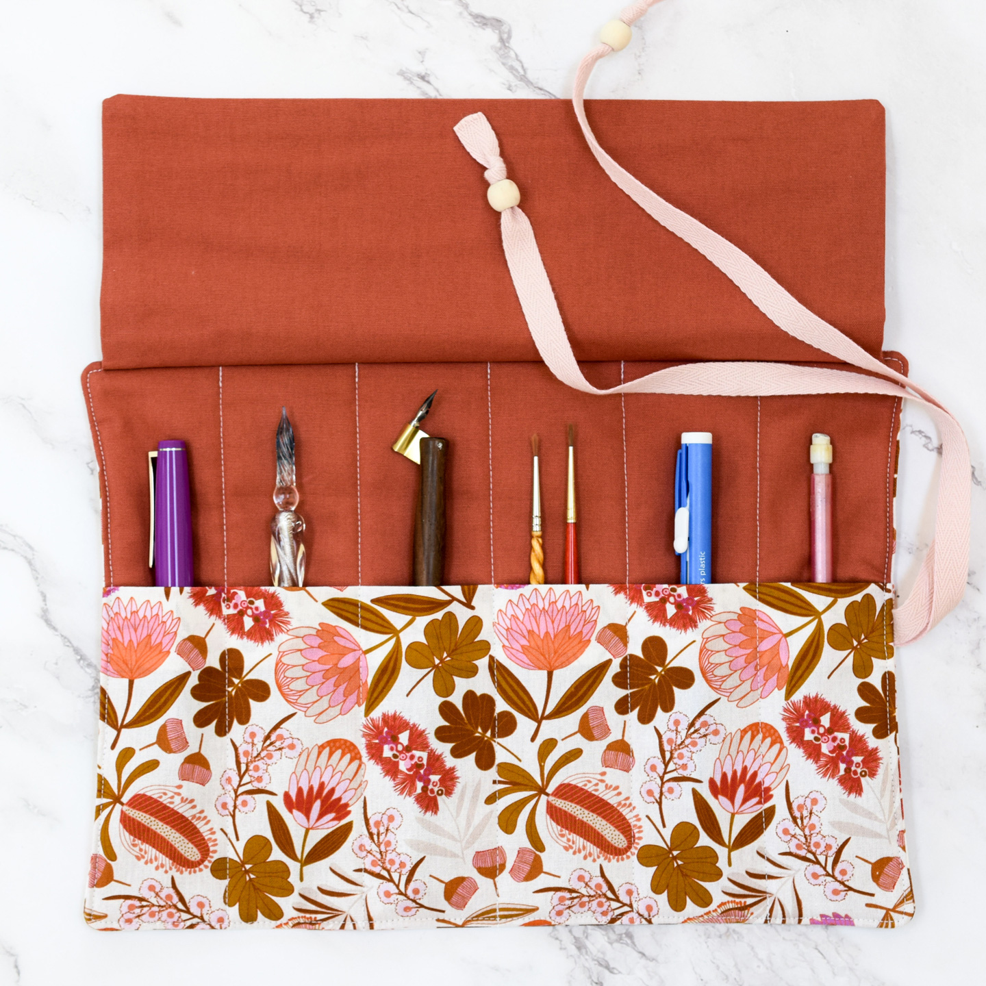 "Autumn Florals" Pen Roll – The Postman’s Knock