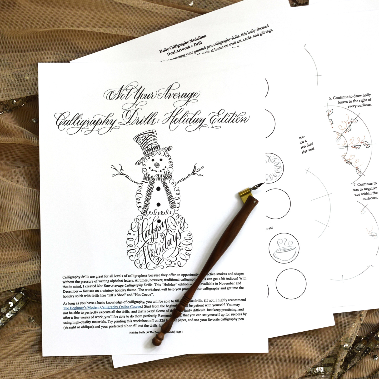 Not Your Average Calligraphy Drills: Holiday Edition – The Postman’s Knock