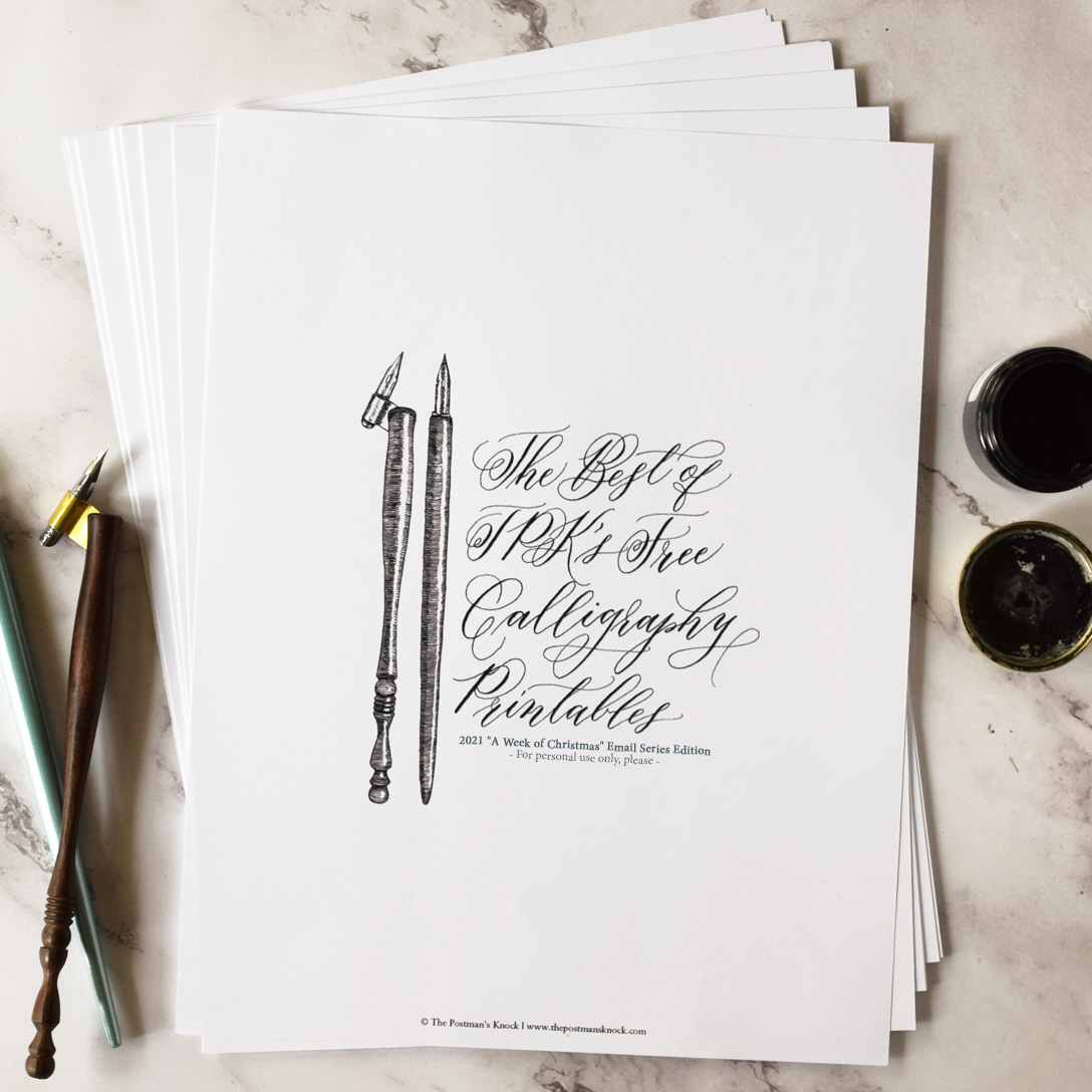 The Best of TPK's Free Calligraphy Practice Printables – The Postman’s ...