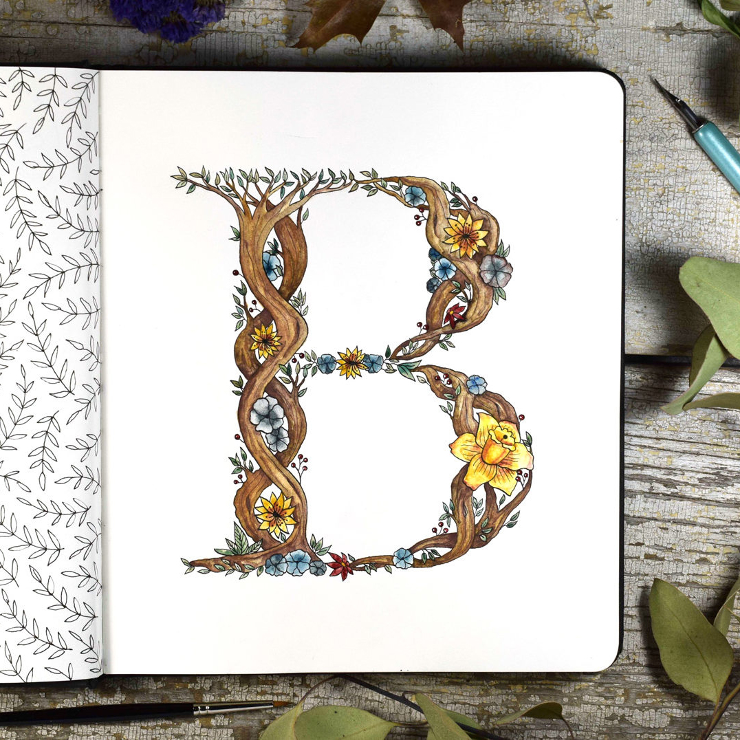 Watercolor Botanical Letters 101 eCourse – The Postman’s Knock